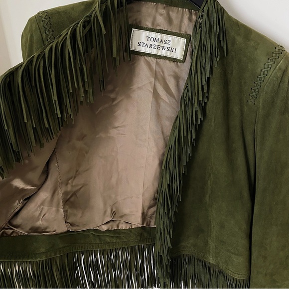 Tomasz Starzewski | Jackets & Coats | Designer Tomasz Starzewski Olive ...